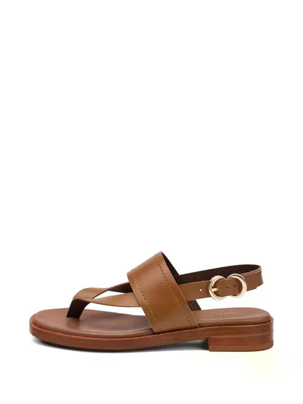 FRAU Leather Thong Sandals - Brown