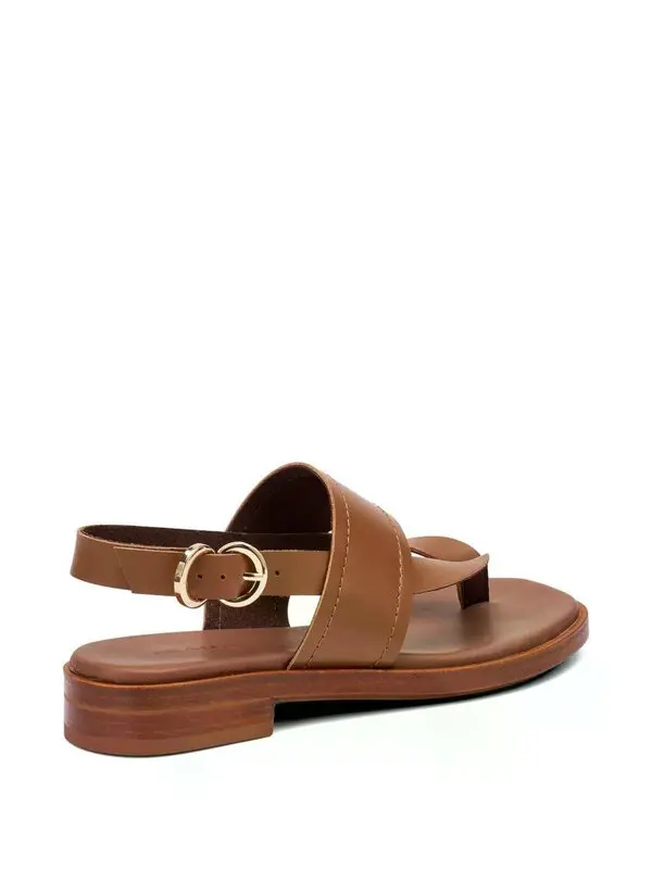 FRAU Leather Thong Sandals - Brown