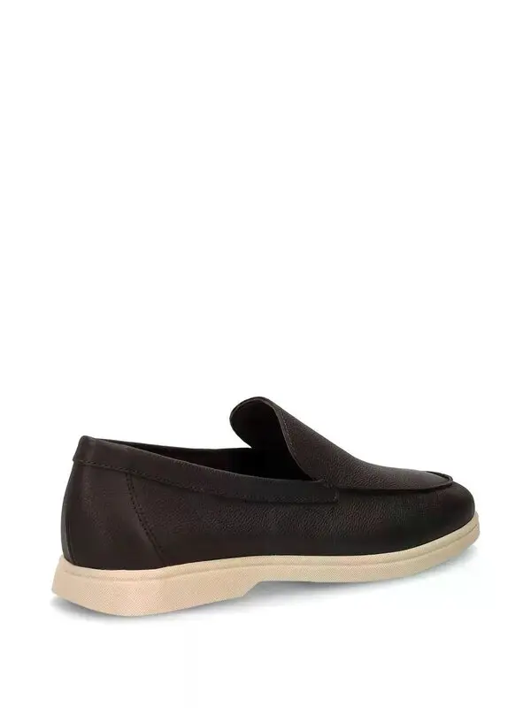 FRAU Deconstructed Leather Loafers - Brown