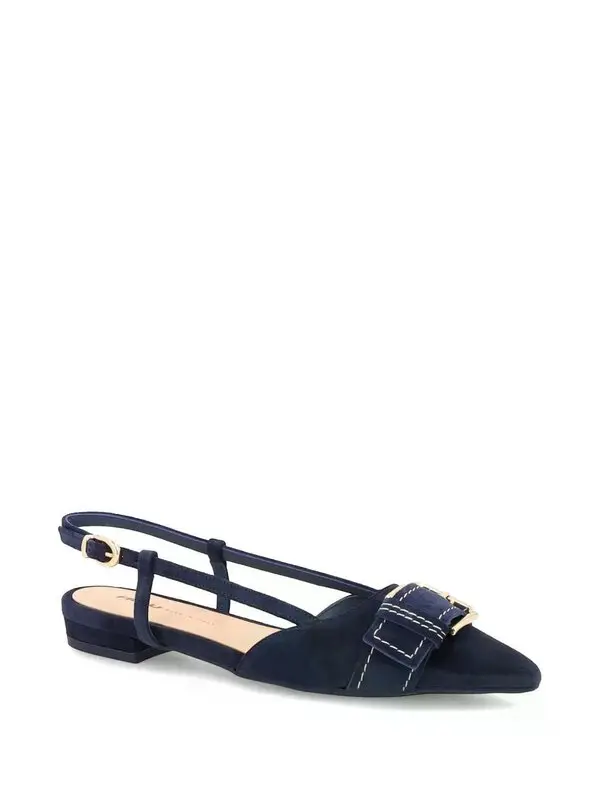 FRAU Buckle-detail Suede Slingbacks - Blue