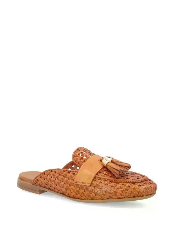 FRAU Tassel Detail Mules - Brown