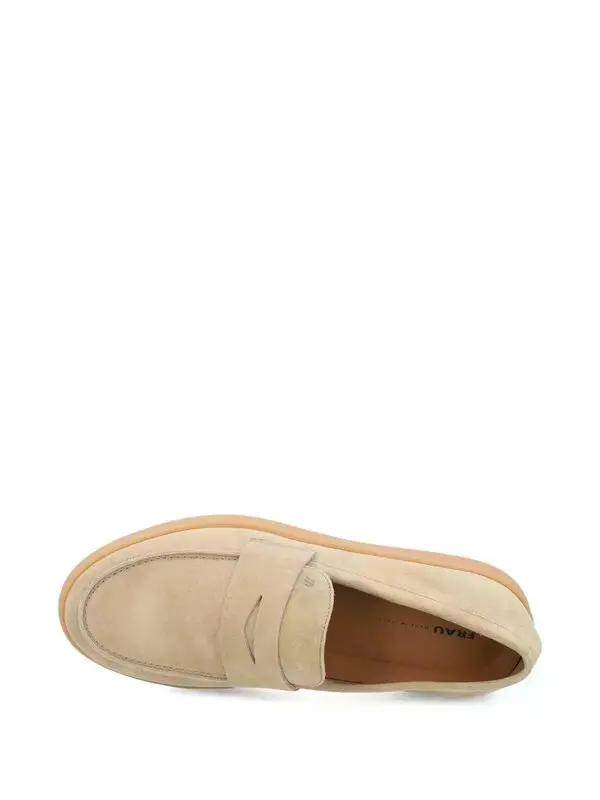 FRAU Saddle Detail Loafers - Neutrals