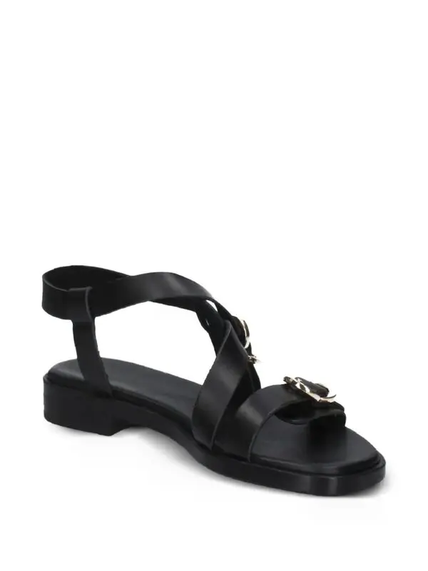 FRAU Multi-strap Leather Sandals - Black