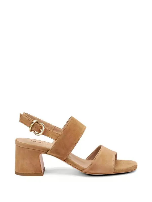 FRAU Block-heel Suede Sandals - Neutrals