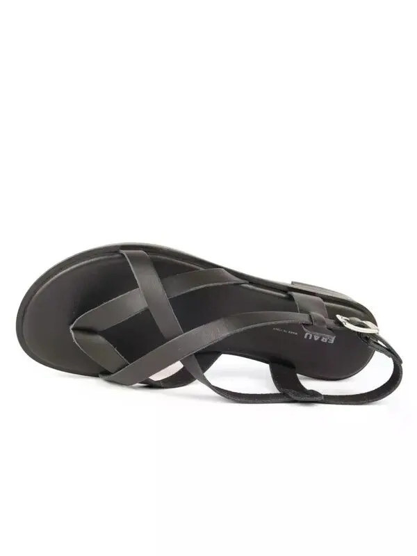 FRAU Leather Thong Sandals - Black
