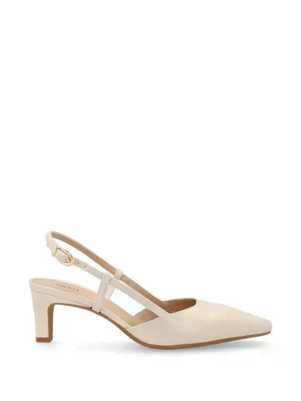 FRAU Semi-polished Leather Slingback Pumps - Neutrals