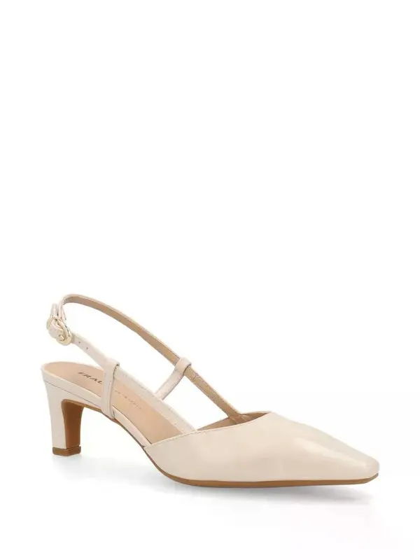 FRAU Semi-polished Leather Slingback Pumps - Neutrals
