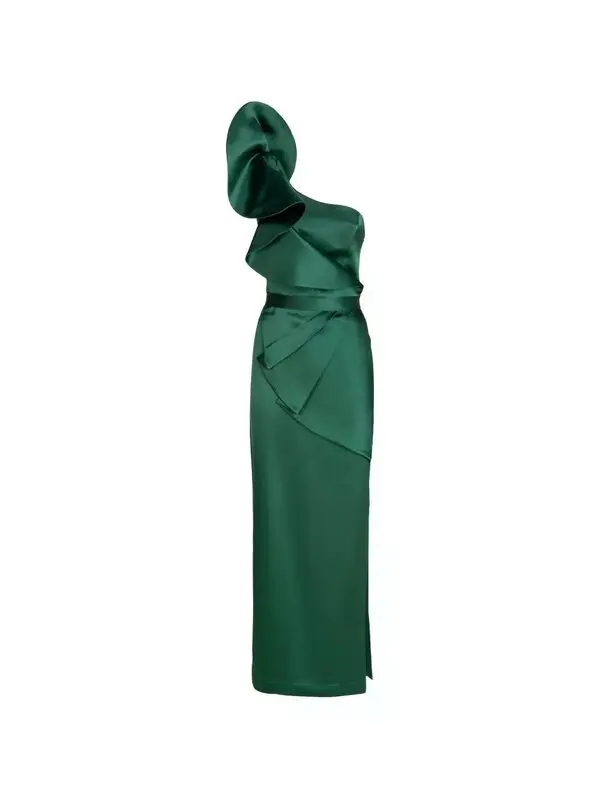 CATALINA Venezia Ruffled One-shoulder Maxi Dress
