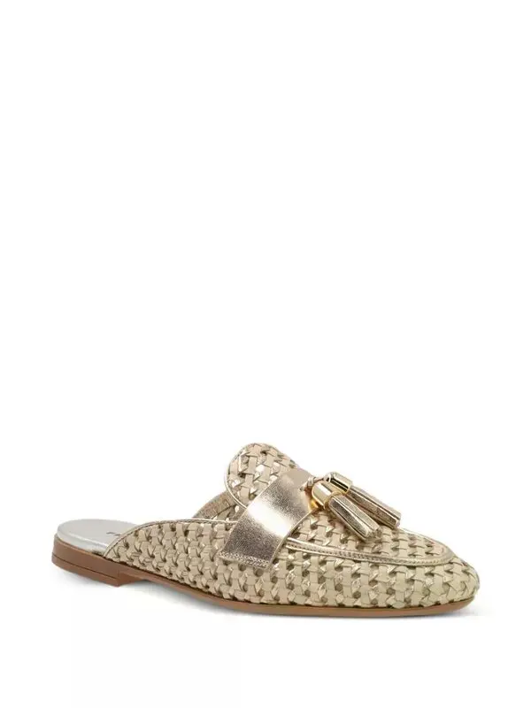FRAU Woven Mules With Tassel Detail - Neutrals
