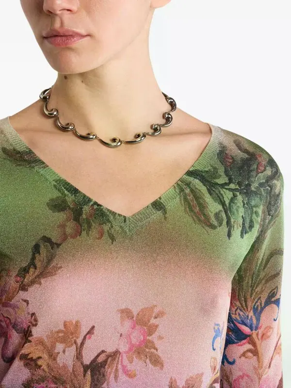 Etro Mini Paisley Link Necklace - Silver