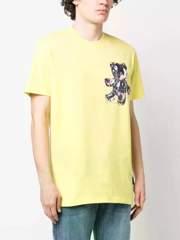 Philipp Plein Teddy Bear-print T-shirt - Yellow