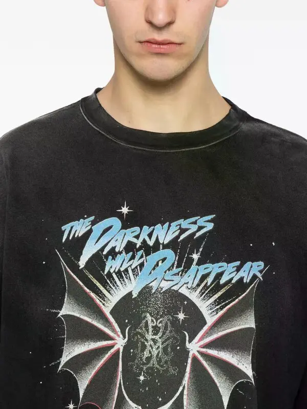 KAMIYA Graphic-print Faded-effect T-shirt