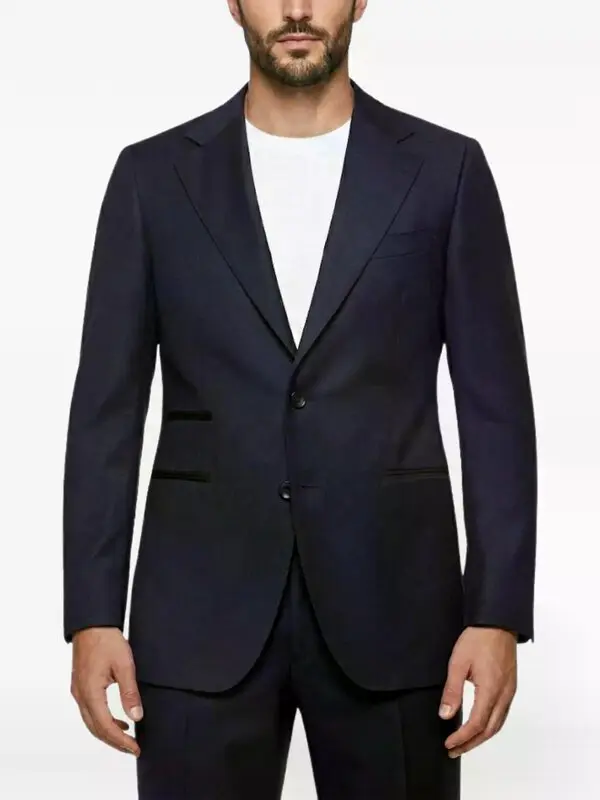 FRANZESE COLLECTION Wool Single-breasted Blazer