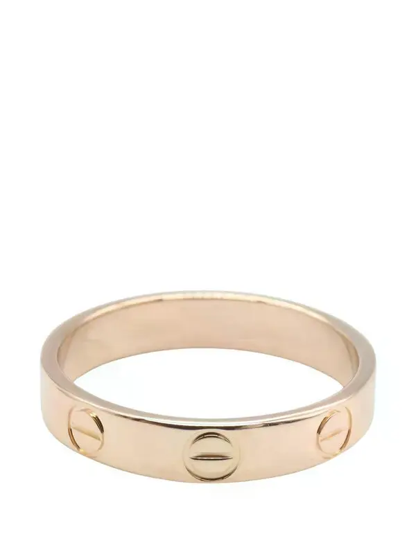 Cartier 2010s Mini Love Engraved-logo Ring - Pink