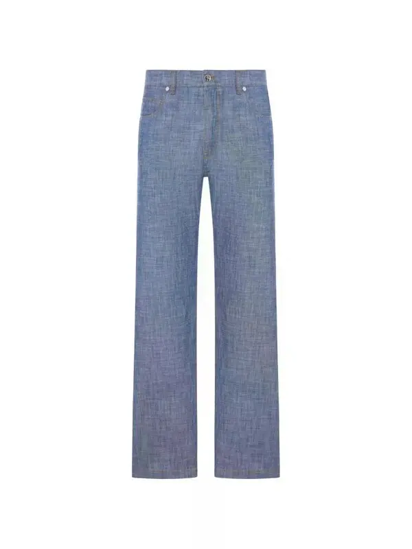 Fendi Logo-patch Straight-leg Trousers