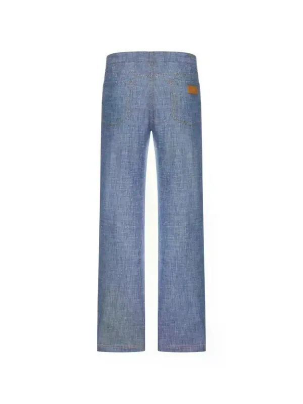 Fendi Logo-patch Straight-leg Trousers