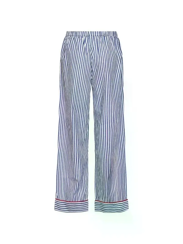 MC2 SAINT BARTH Striped Straight Trousers - Blue