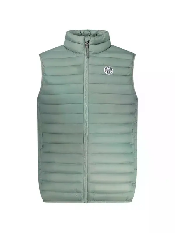 NORTH SAILS Quilted Gilet With Logo Patch - Green