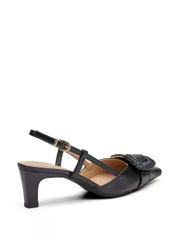 FRAU Buckle-detail Leather Pumps - Black