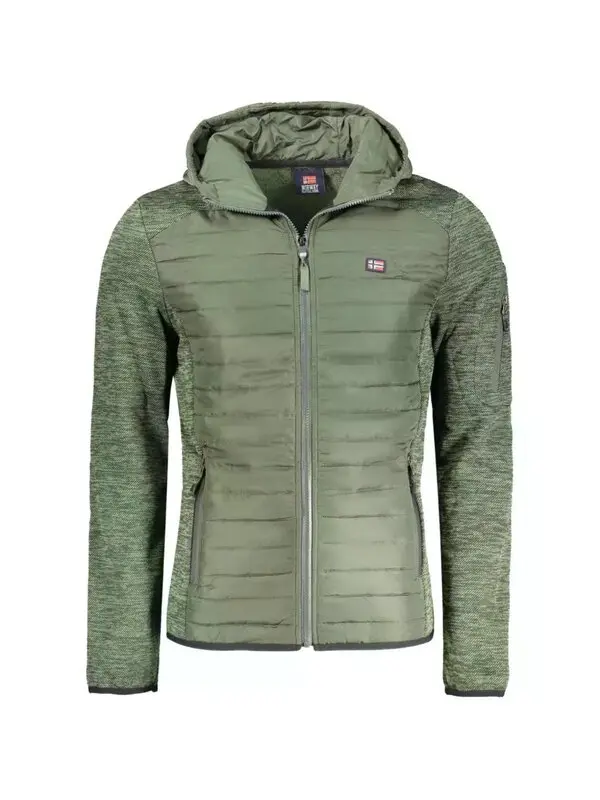 NORWAY 1963 Quilted-panel Marl-effect Hooded Jacket