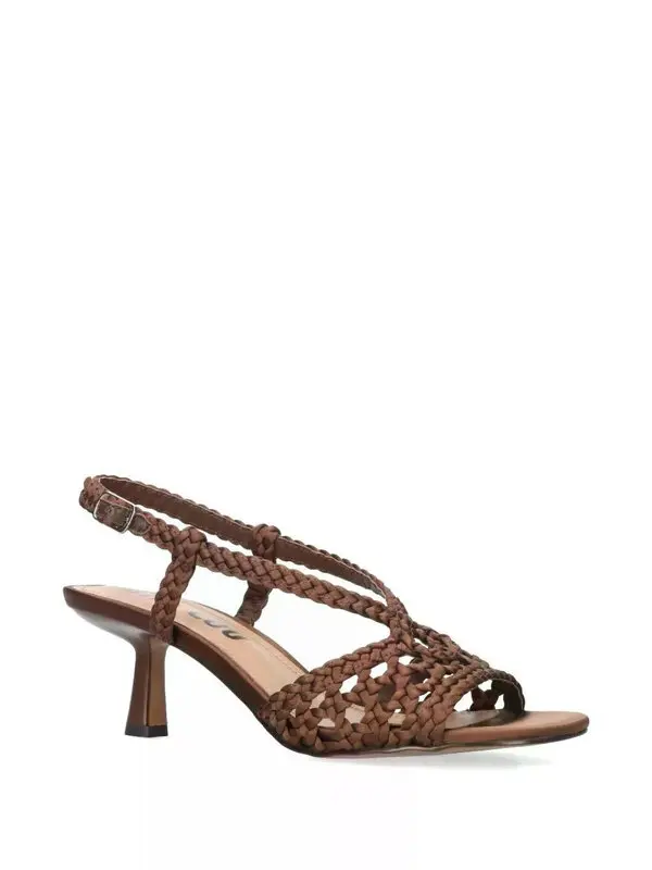 BIBI LOU Woven-strap Kitten Heel Sandals