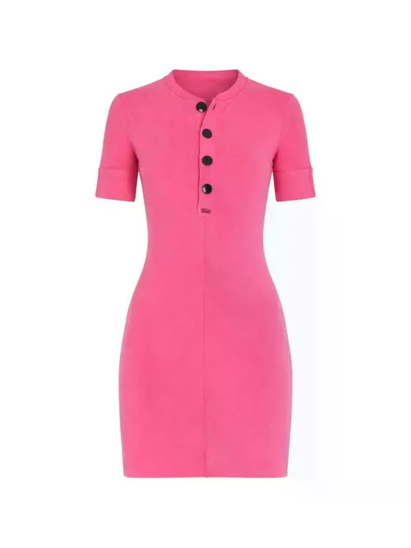 Chloé Ribbed-knit Short-sleeve Dress