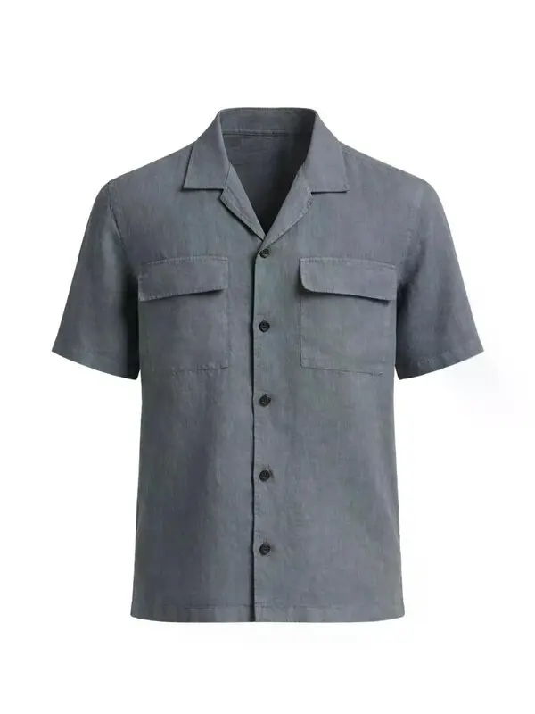 Peserico Linen Camp-collar Shirt