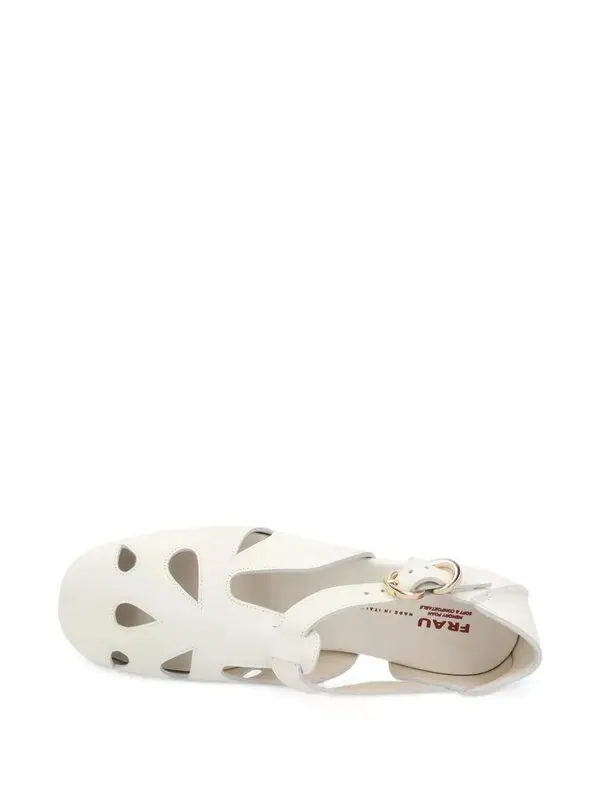 FRAU Cut-out Buckle-fastening Ballet Flats - Neutrals