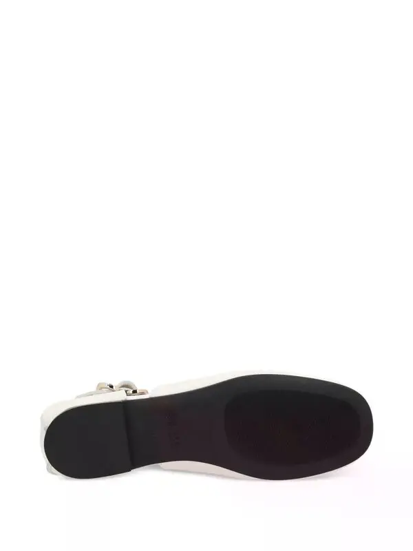 FRAU Cut-out Buckle-fastening Ballet Flats - Neutrals