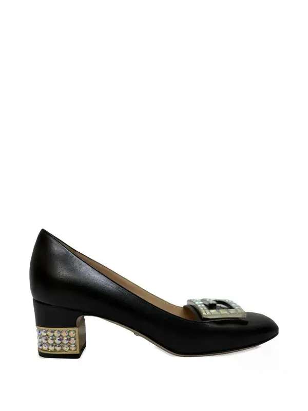 Gucci Leather Block-heel Pumps