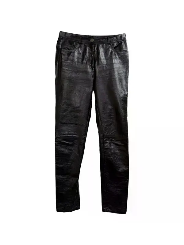 Etro Straight-leg Leather Trousers
