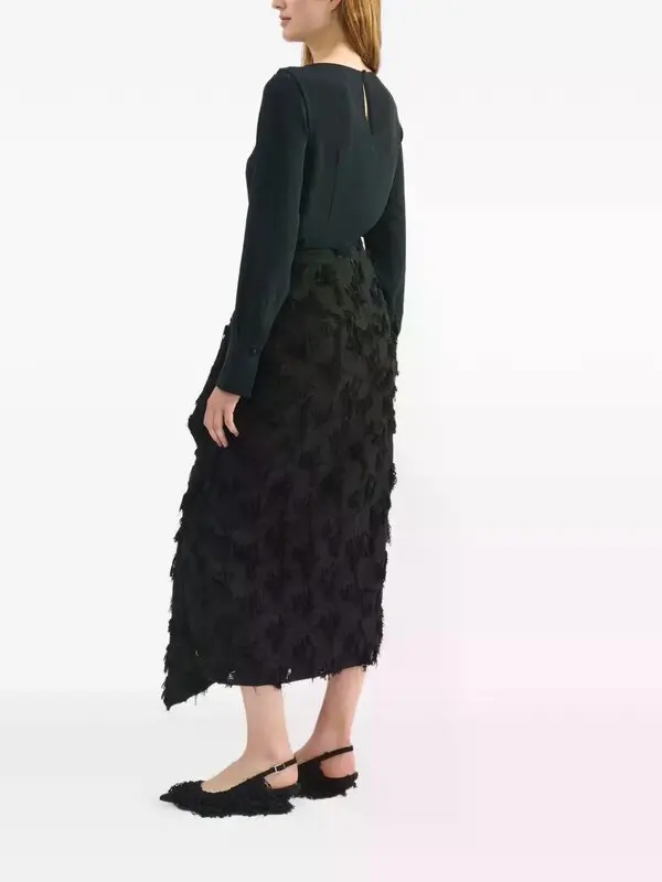 Erdem Ruffled Long-sleeve Blouse - Black