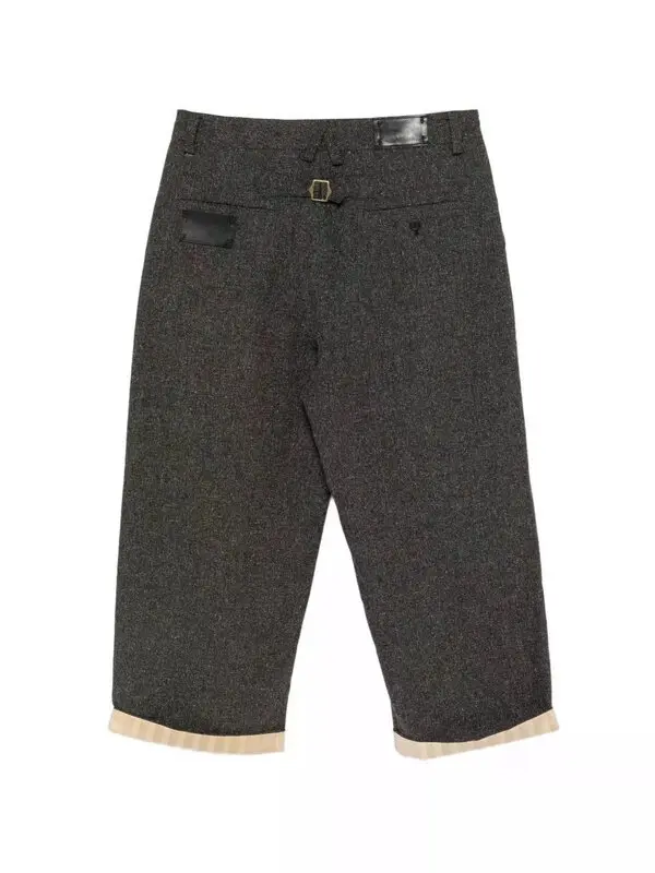 A TENTATIVE ATELIER Check-patterned Trousers With Buckle Detail