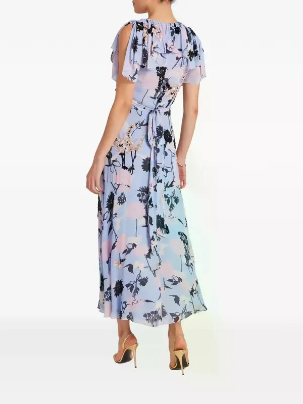 TEMPERLEY LONDON Maisie Sequin-embellished Ruffled Wrap Dress