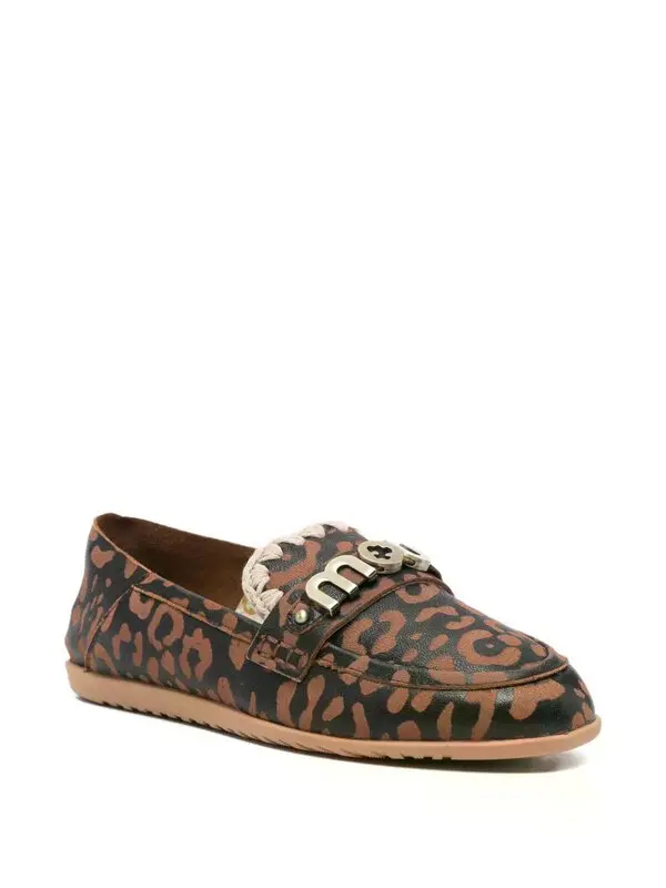Mou Leopard-print Loafers