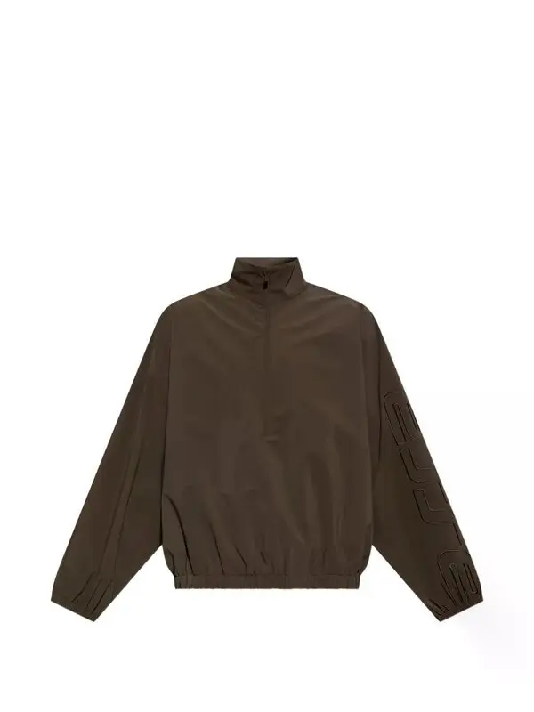 Fear Of God Essentials Logo-embroidered Half-zip Sweatshirt