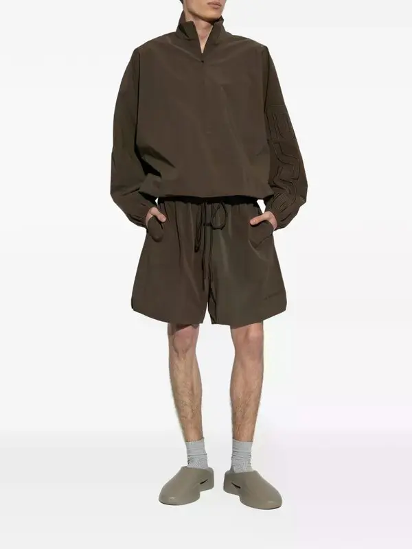 Fear Of God Essentials Logo-embroidered Half-zip Sweatshirt