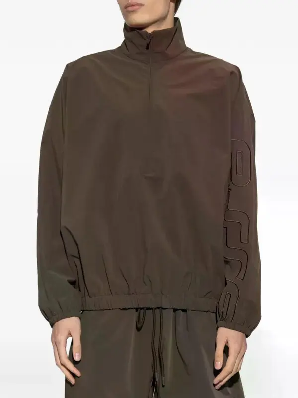 Fear Of God Essentials Logo-embroidered Half-zip Sweatshirt