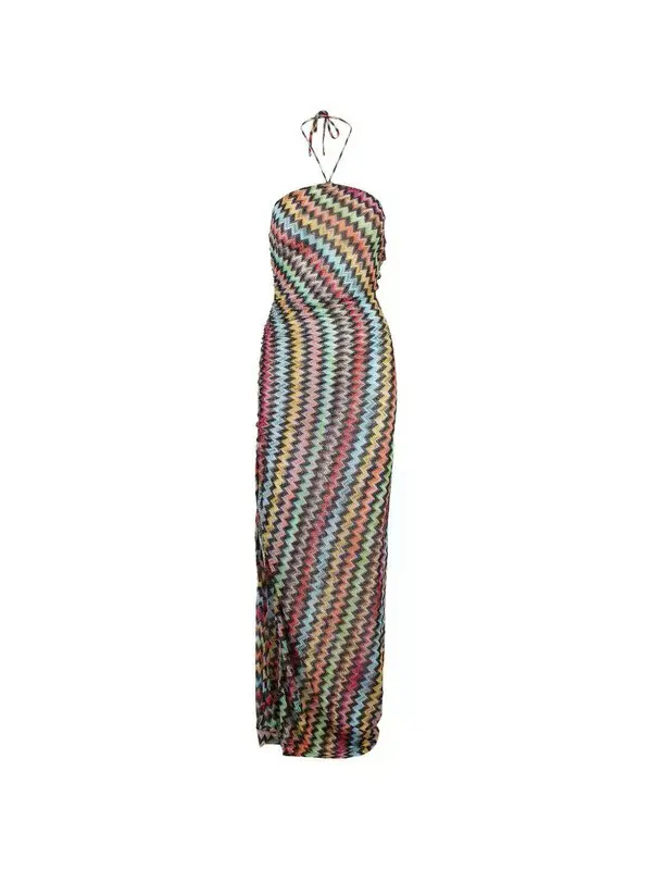 Missoni Zigzag-knit Halterneck Cover-up - Black