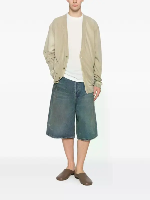 SSSTEIN Faded Distressed-effect Shorts
