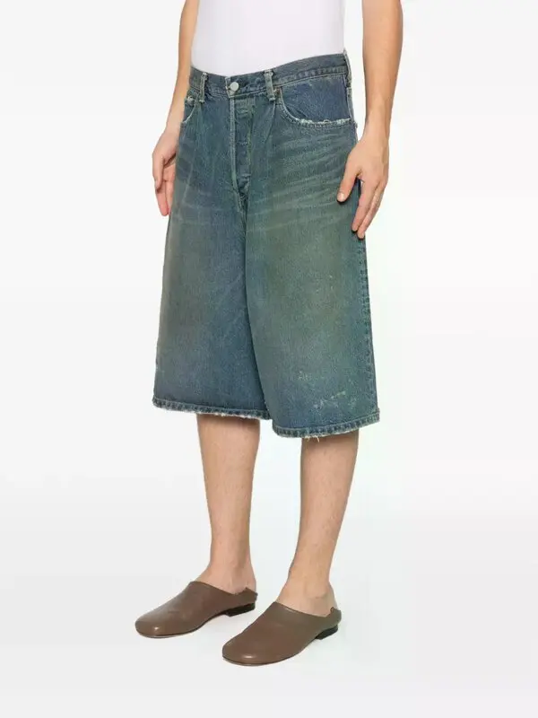 SSSTEIN Faded Distressed-effect Shorts