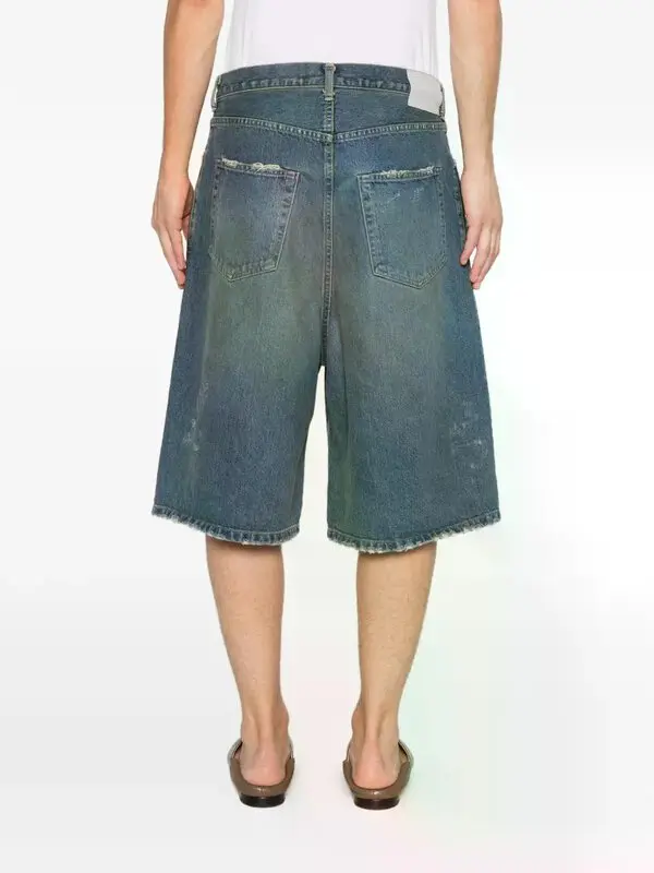 SSSTEIN Faded Distressed-effect Shorts