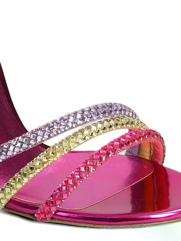 Casadei 140 Andromeda Crystal-embellished Heeled Sandals - Pink