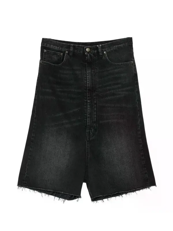 MAISON MARGIELA Raw-edge Denim Shorts - Black