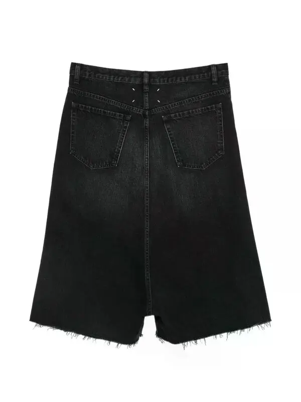 MAISON MARGIELA Raw-edge Denim Shorts - Black
