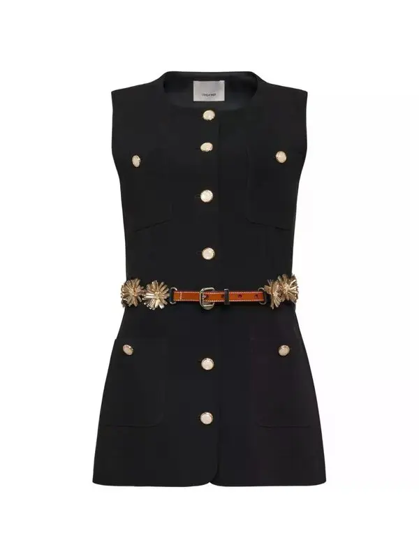 Cinq À Sept Sunflare Belted Vest - Black