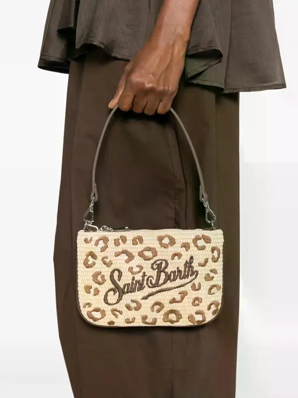 MC2 SAINT BARTH Mini Leopard Print Clutch Bag - Neutrals