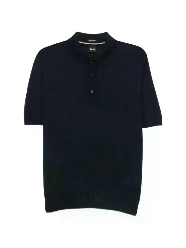BOSS Knit Polo In Virgin Wool