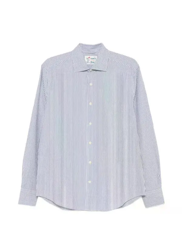 MC2 SAINT BARTH Pamplona Vertical-stripe Shirt - White