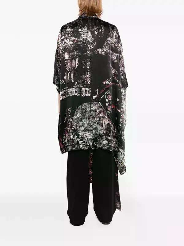 Yohji Yamamoto Graphic-print Coat